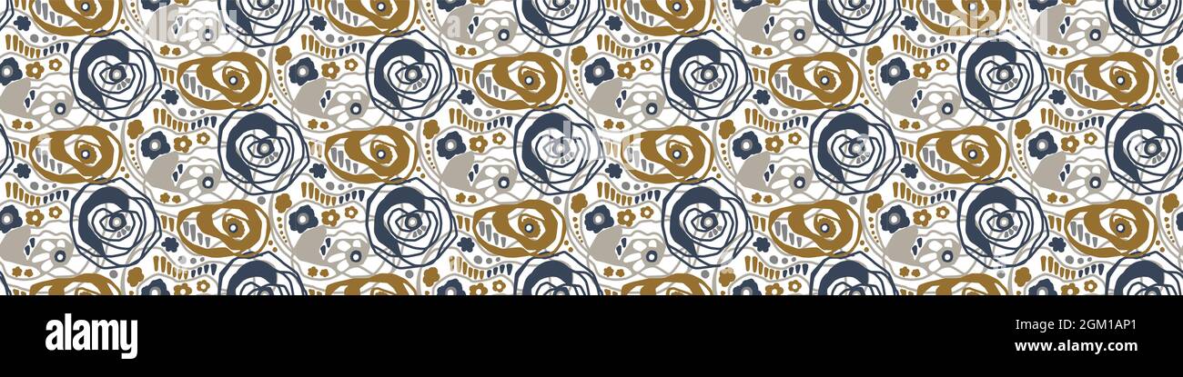 Masculine floral seamless pattern. Classic retro flower motif shape for ...