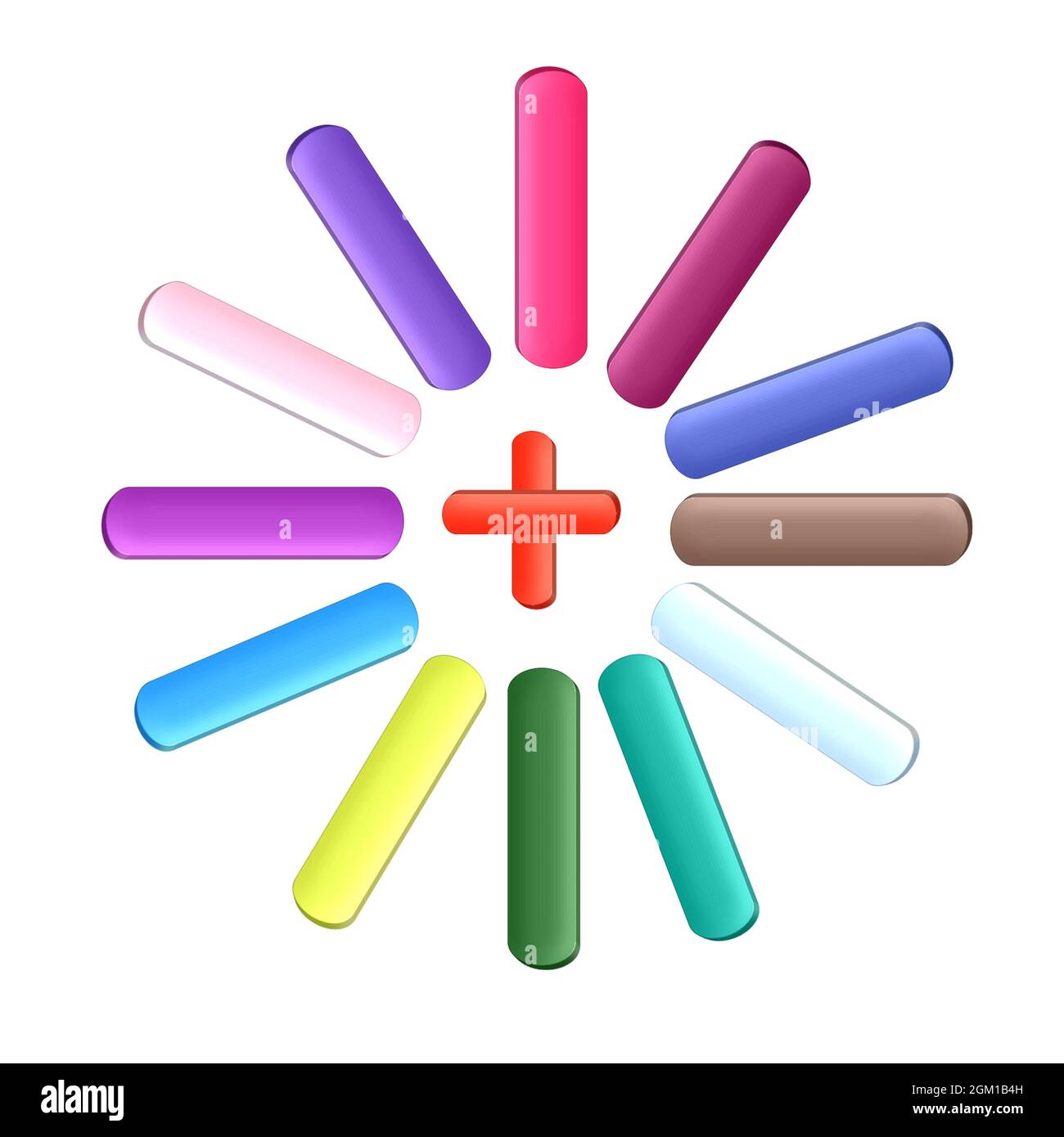 Set of colorful web buttons for menu various color white background 3d ...