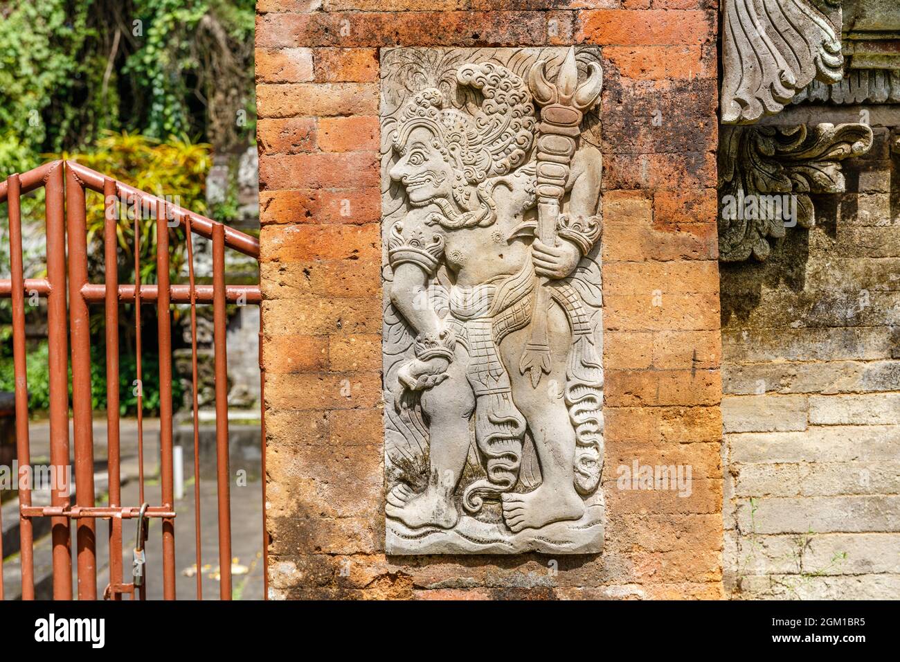 Stone carving at Hindu Balinese temple. Ubud, Gianyar, Bali, Indonesia ...
