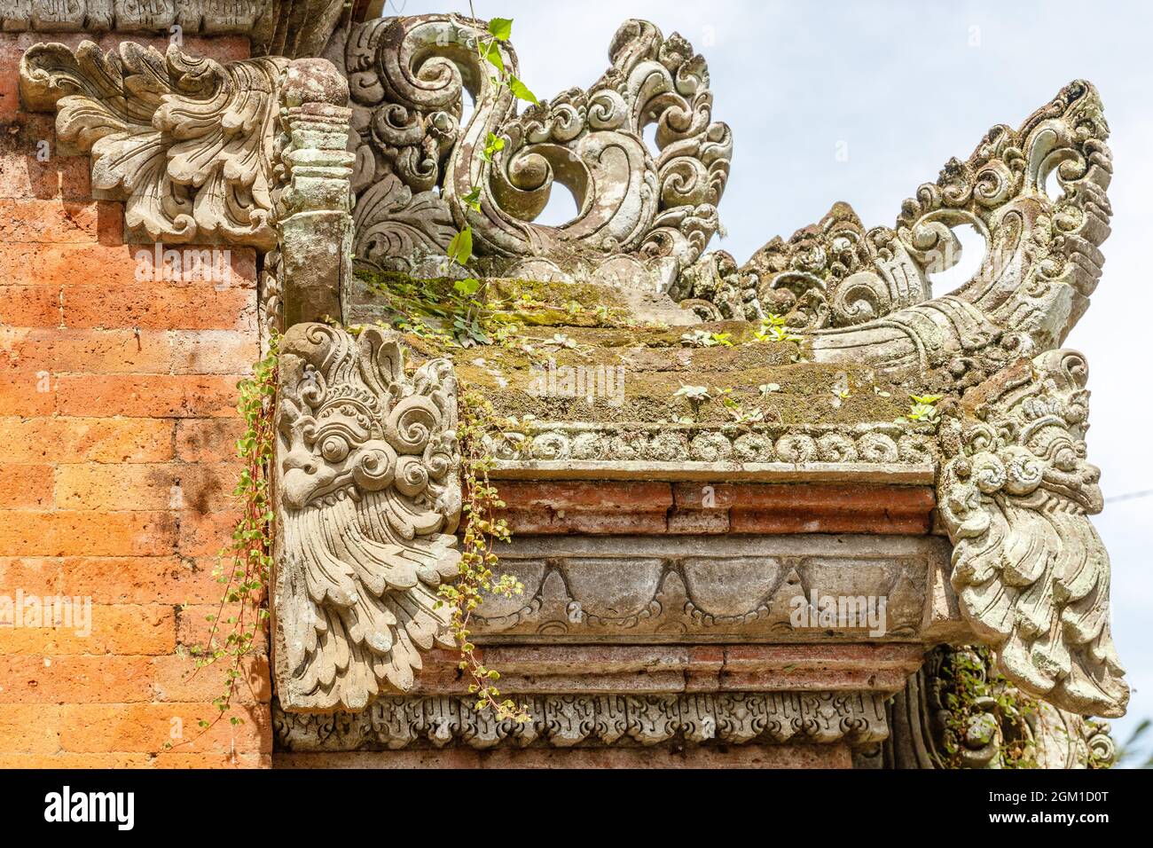 Stone carving at Hindu Balinese temple. Ubud, Gianyar, Bali, Indonesia ...