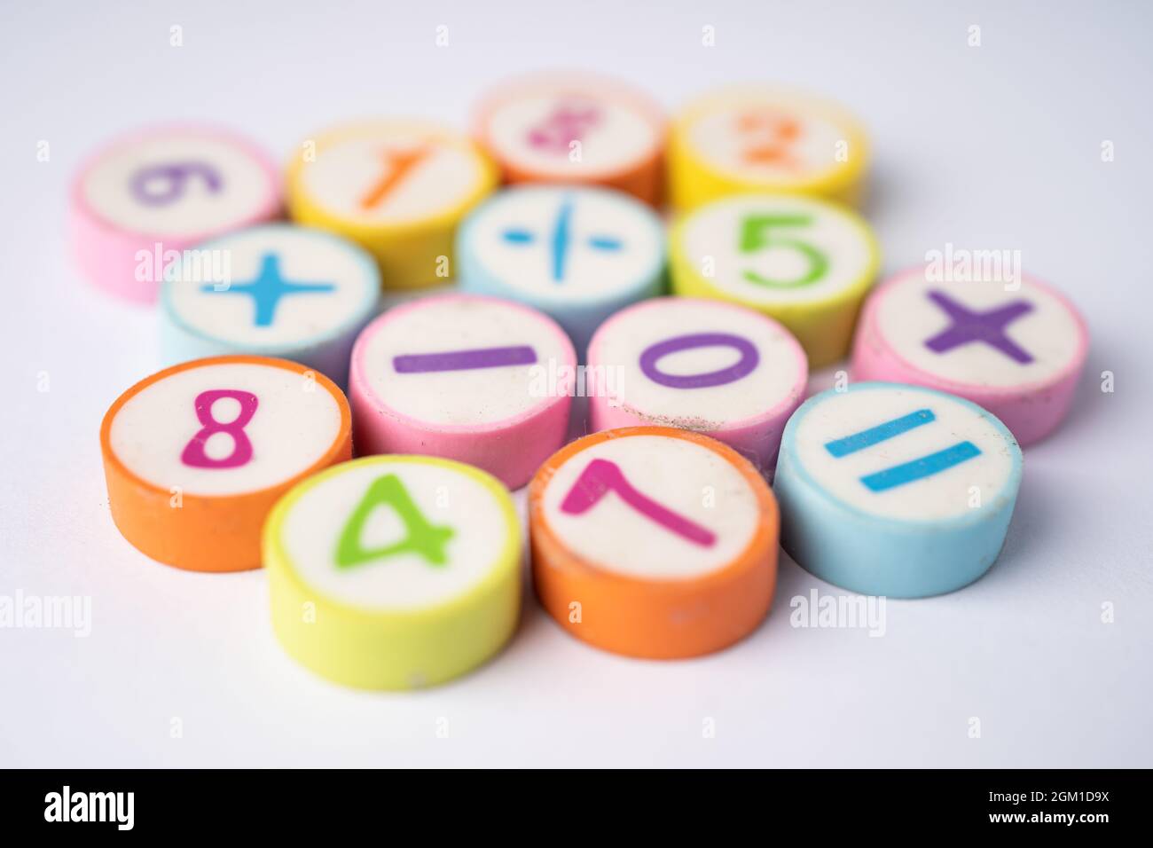 Math Number colorful background, education study mathematics learning ...