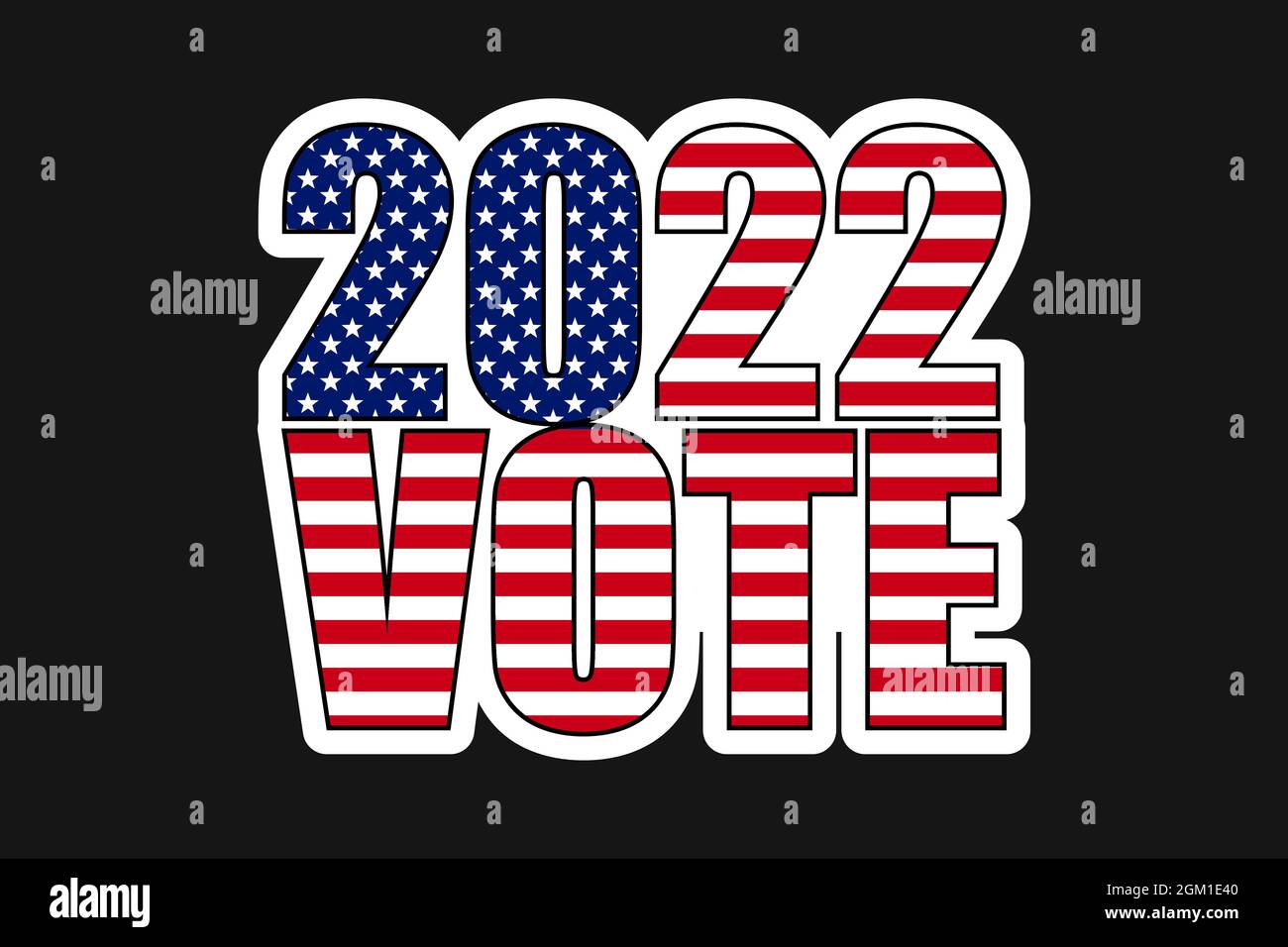 american elections 2022 vote vector illustration. collection of badge ...