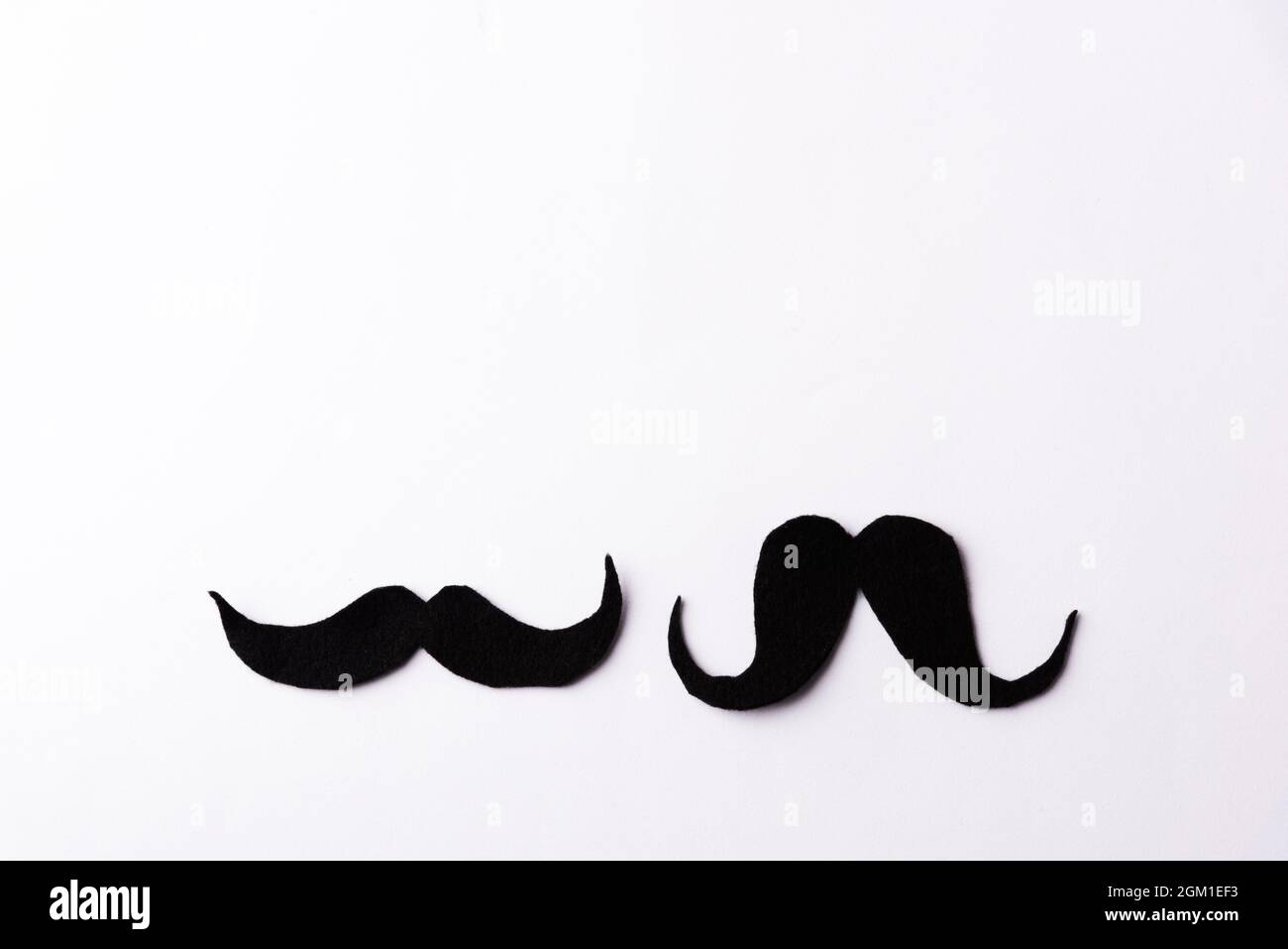 Black mustache, studio shot isolated on white background, Prostate ...