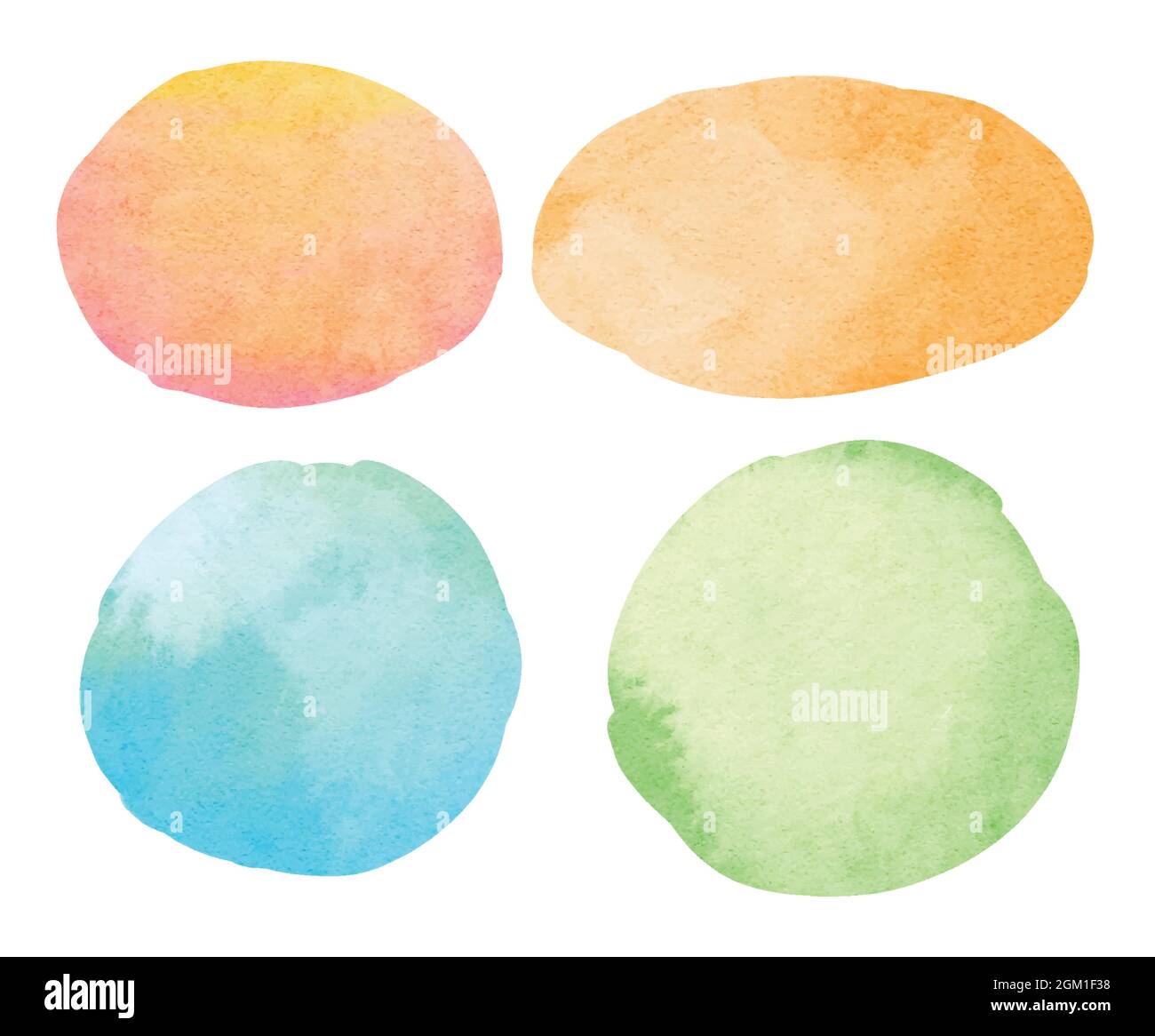Abstract watercolor background. Circle and oval watercolor texture on ...