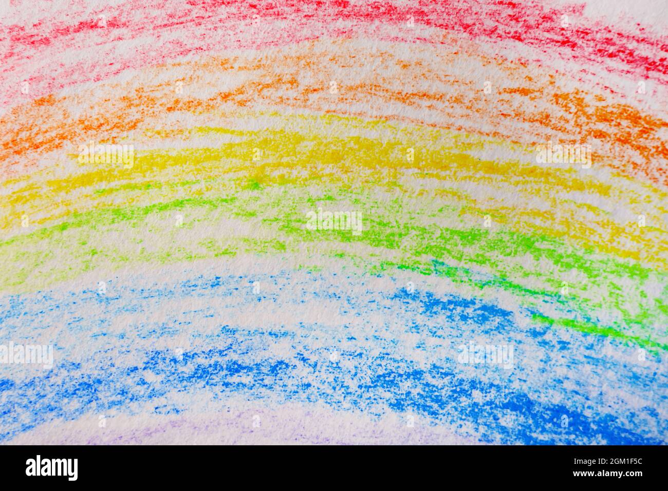 Pencil drawing of rainbow as background Stock Photo - Alamy