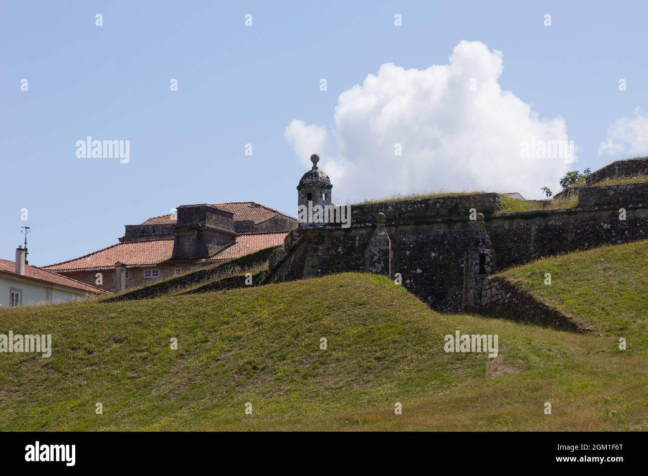 Exteriors of the Castle Fortress in Valenca do Minho, Portugal Stock ...