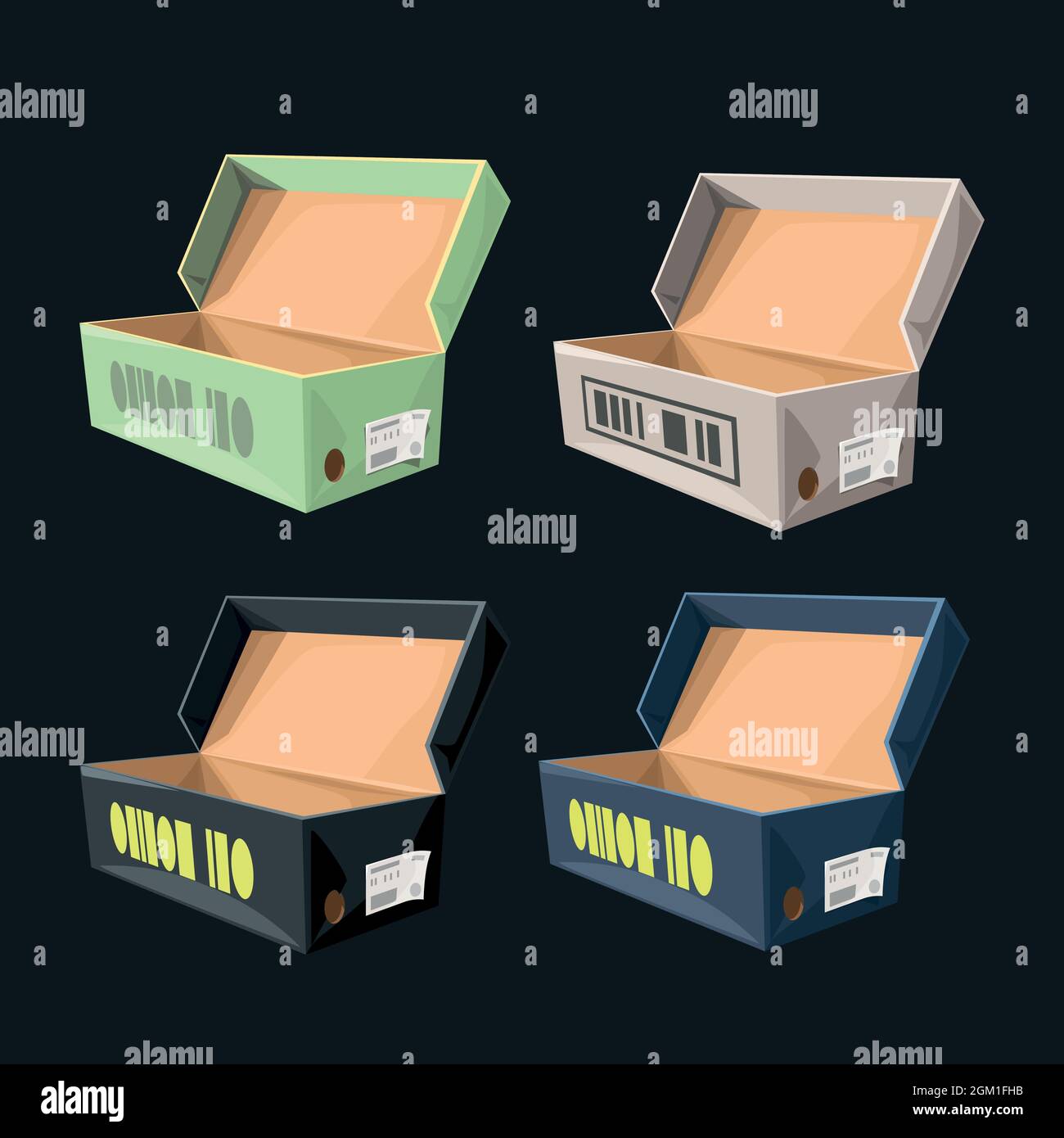 Open square box in Stock Vector Images - Alamy