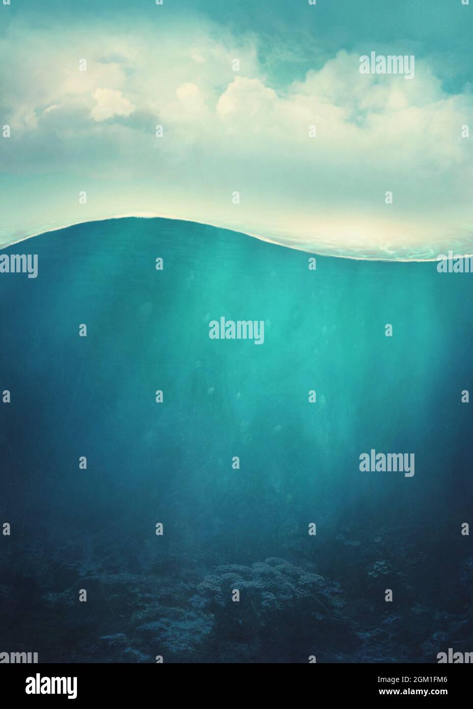 Underwater abstract background with copy space Stock Photo - Alamy