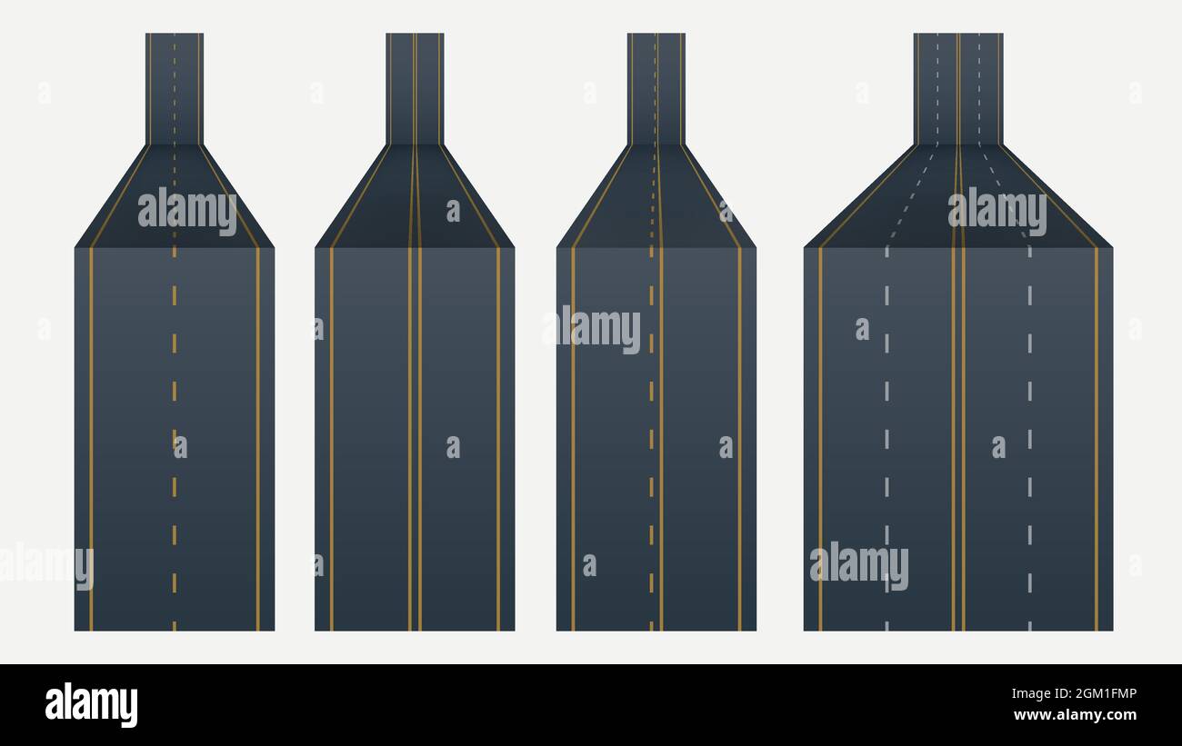 White road lines Cut Out Stock Images & Pictures - Alamy