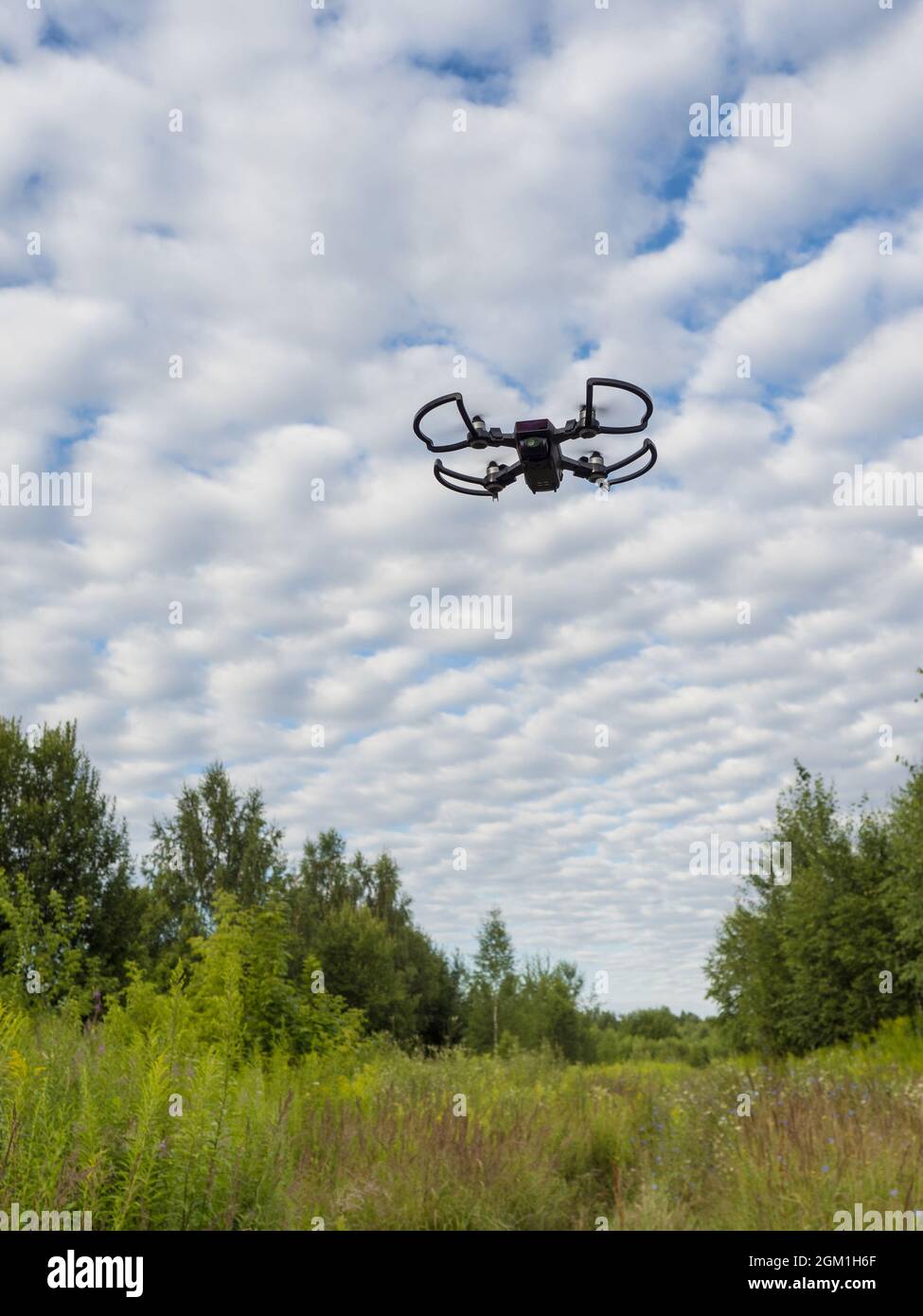 Drone white color flying sky hi-res stock photography and images - Alamy
