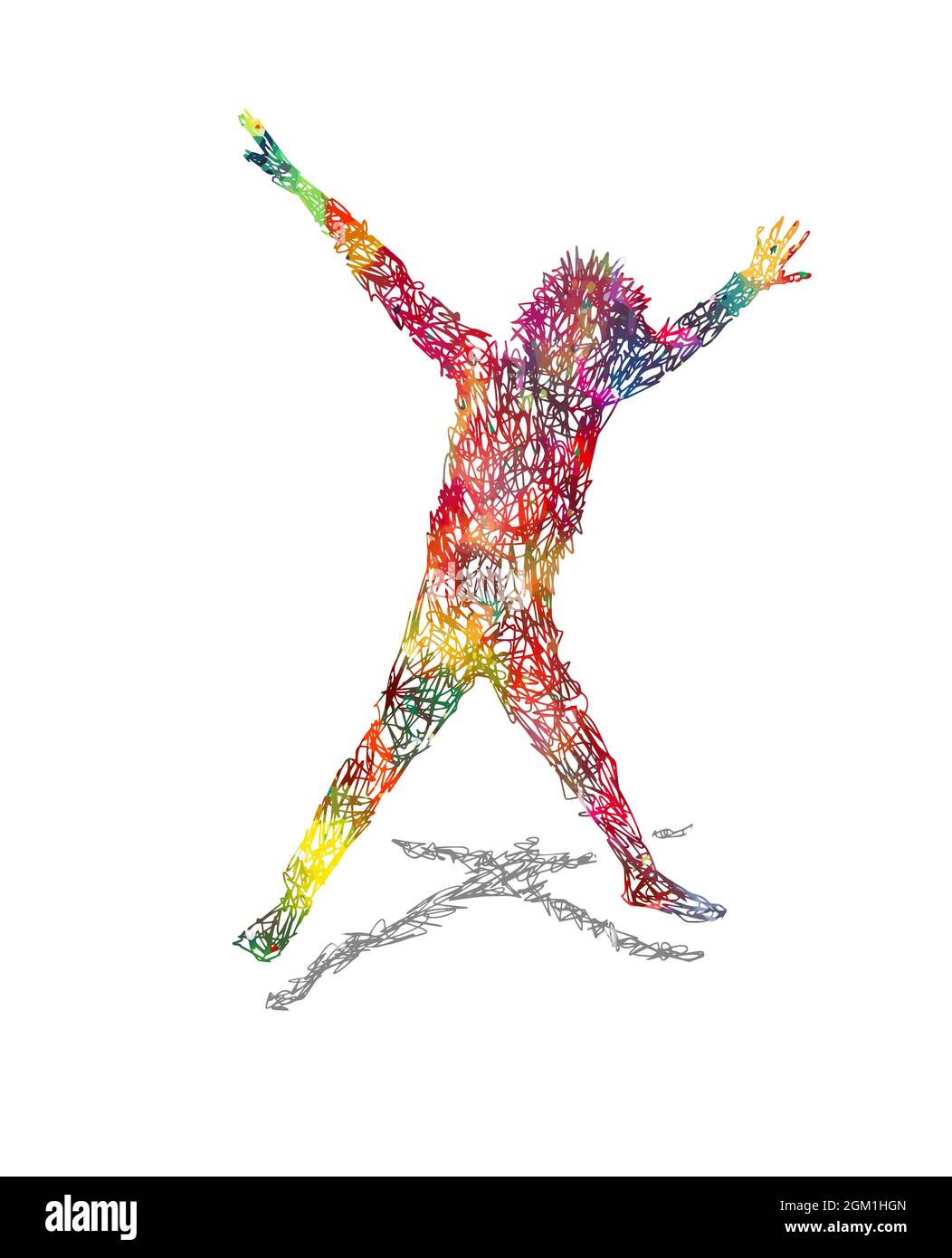 Child shadow rainbow Stock Vector Images - Alamy