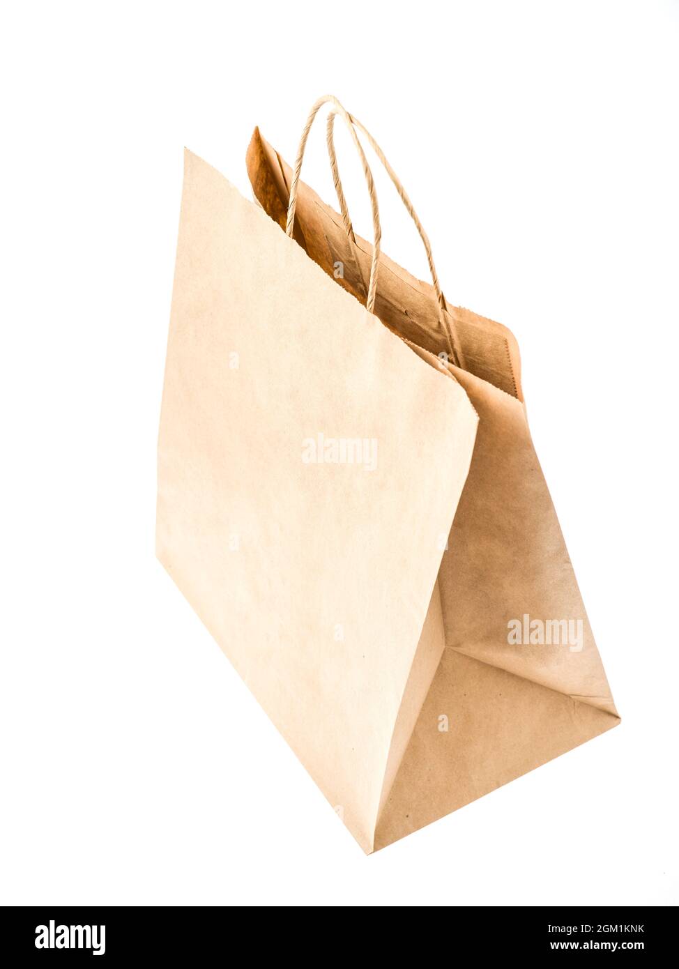 A blank brown bag isolated Stock Photo - Alamy