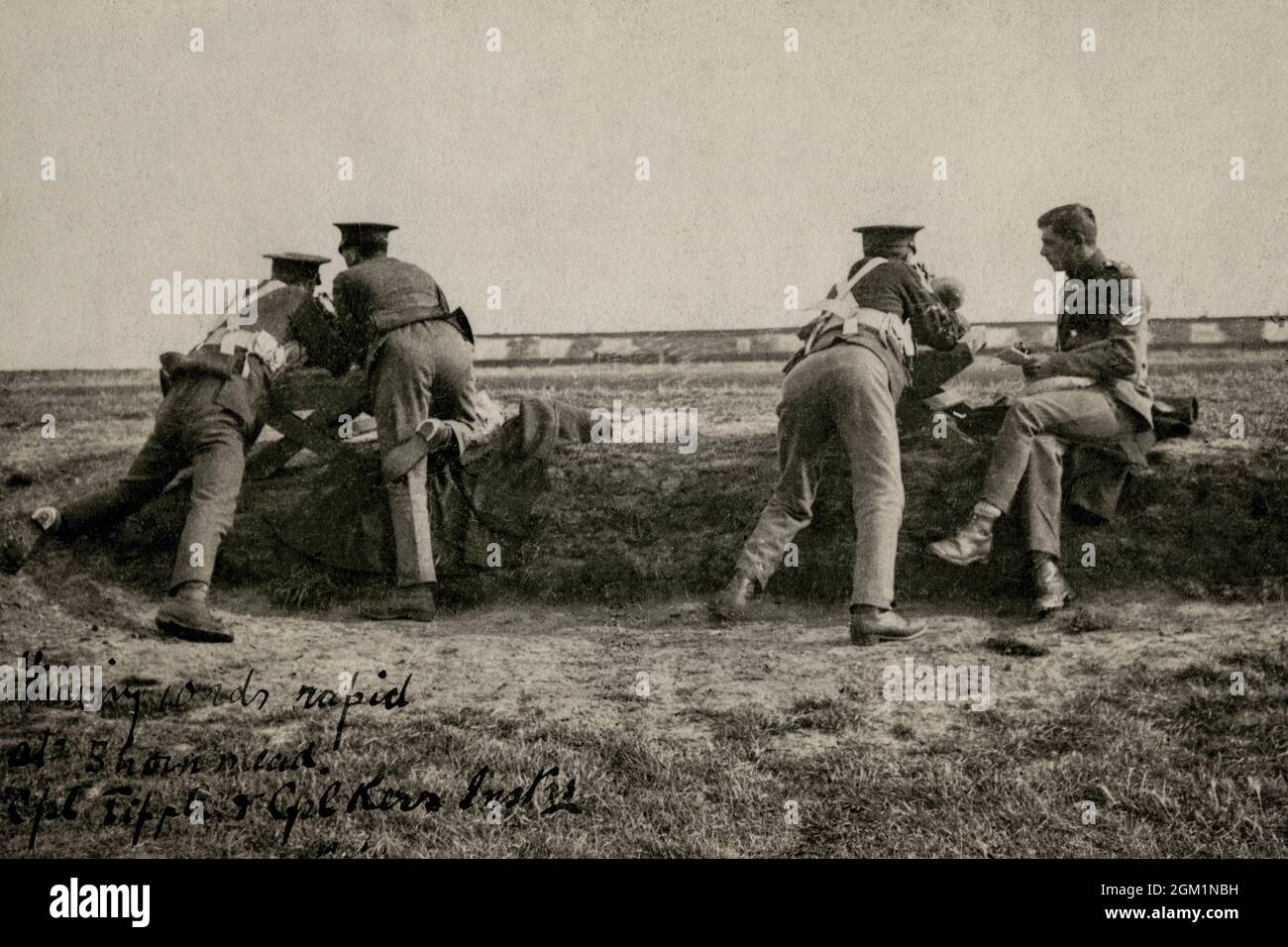 Firing range instructions for British soldiers, during or soon after ...