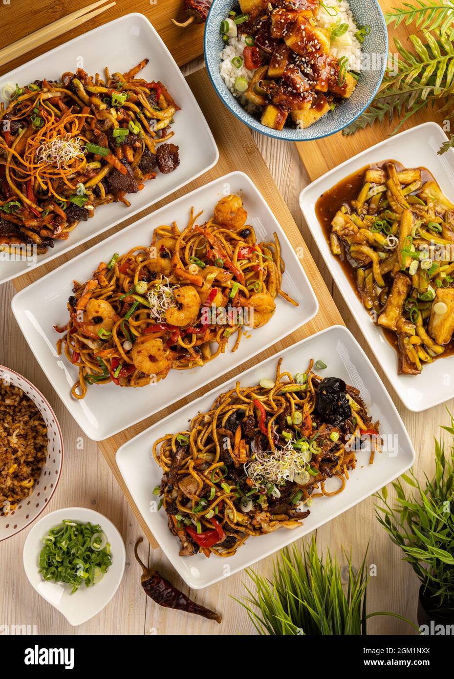 Various of asian meals, top view. Asian food concept Stock Photo - Alamy
