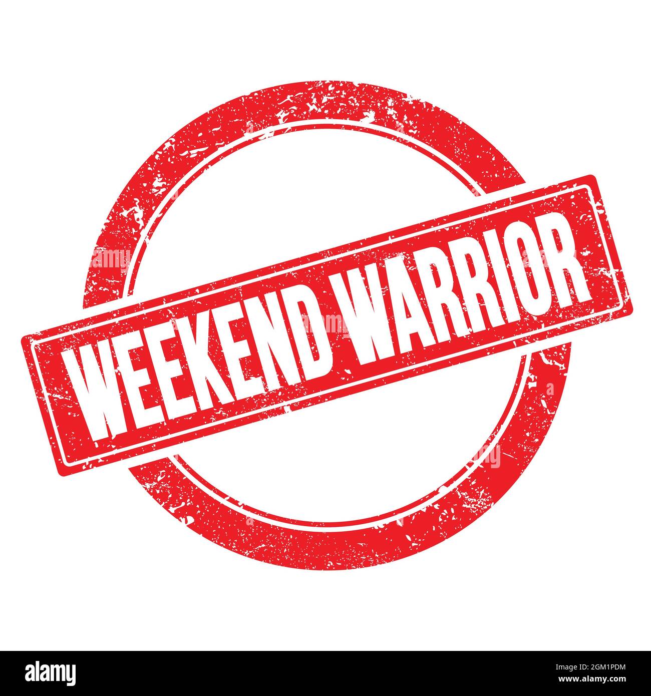WEEKEND WARRIOR text on red grungy round vintage stamp Stock Photo - Alamy