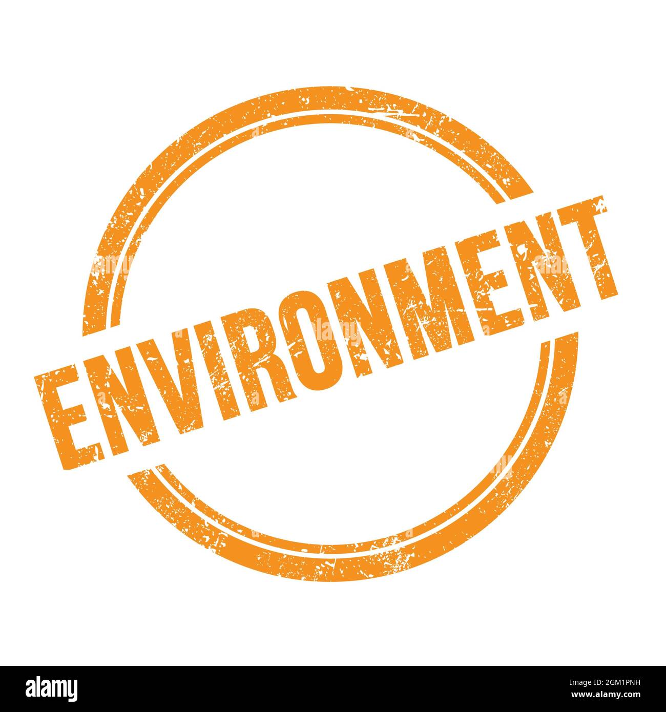 ENVIRONMENT text written on orange grungy vintage round stamp Stock ...