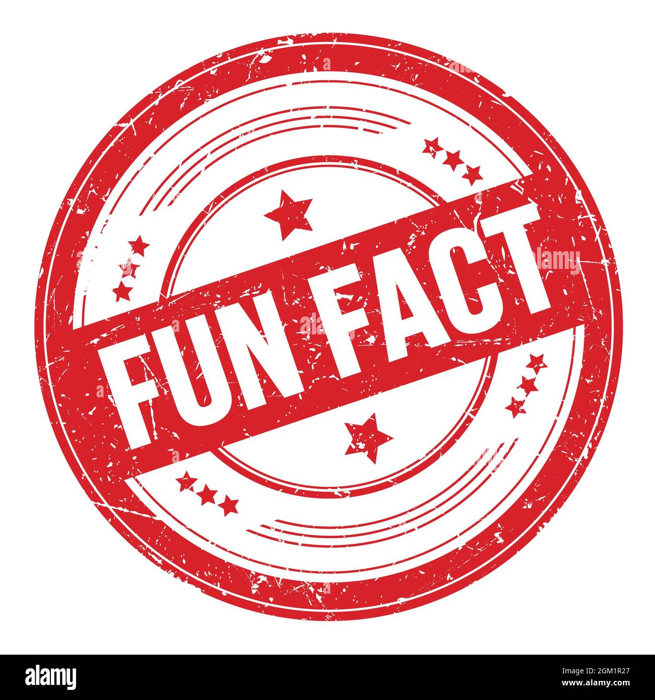 FUN FACT text on red round grungy texture stamp Stock Photo - Alamy