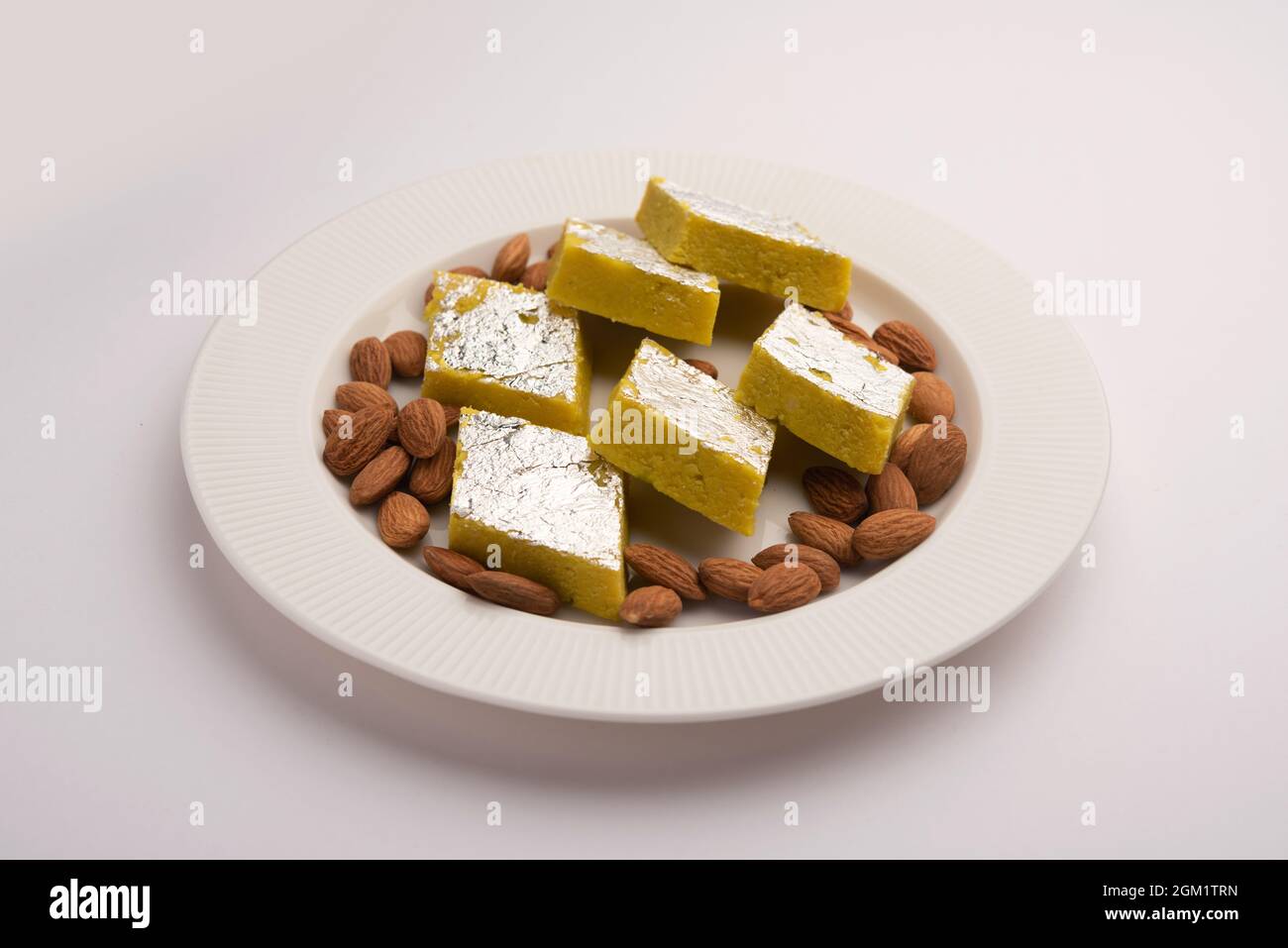 Indian Sweet Food Badam Katli or Barfi Also Known As Almond Sweet burfi ...