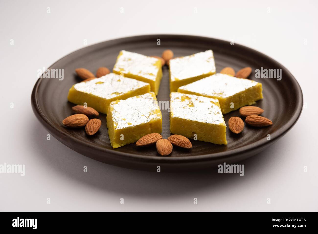 Indian Sweet Food Badam Katli or Barfi Also Known As Almond Sweet burfi ...