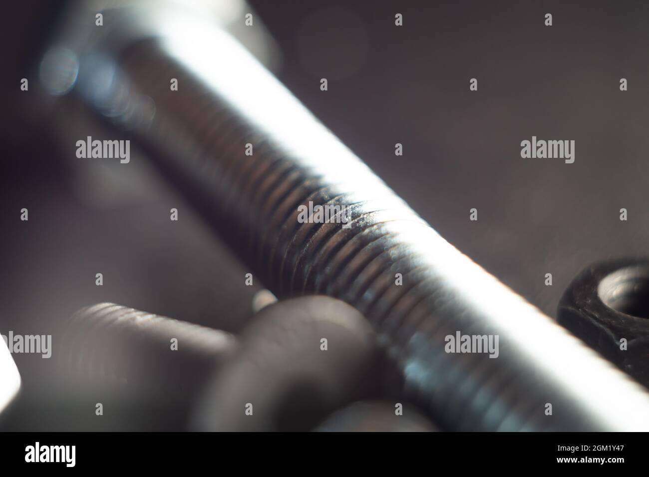 Closeup of the details of the bolts Stock Photo - Alamy