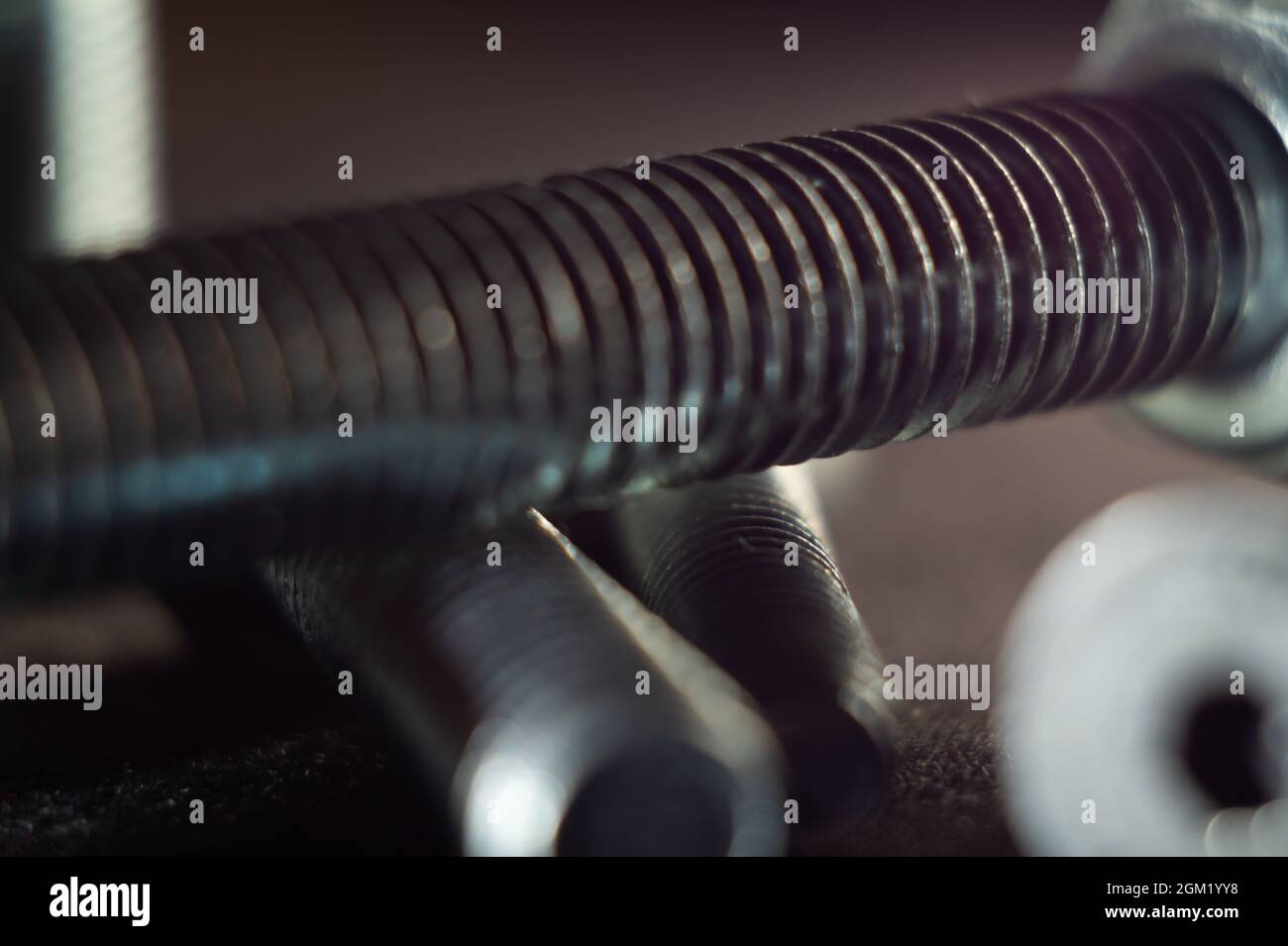 Closeup of the details of the bolts Stock Photo - Alamy