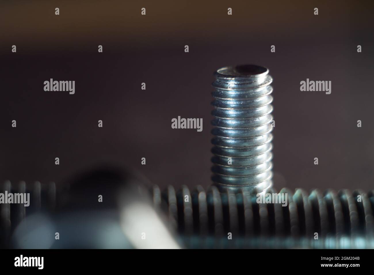 Closeup of the details of the bolts Stock Photo - Alamy