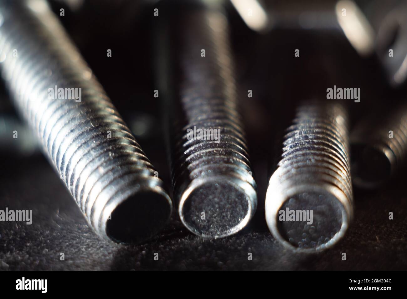Closeup of the details of the bolts Stock Photo - Alamy