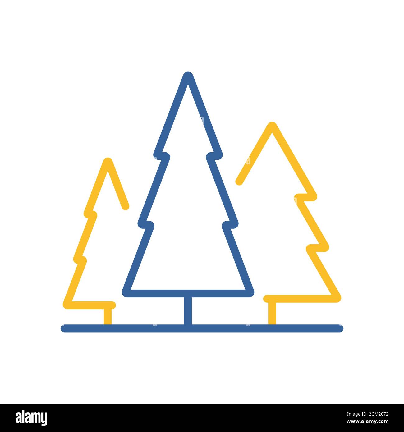 Conifer forest vector icon. Nature sign. Graph symbol for travel and ...