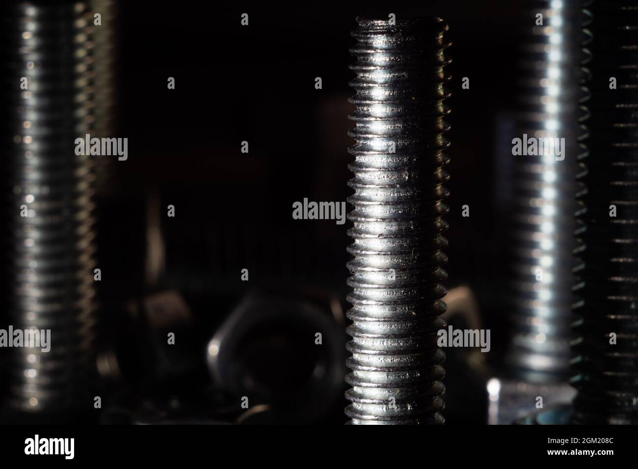 Closeup of the details of the bolts Stock Photo - Alamy