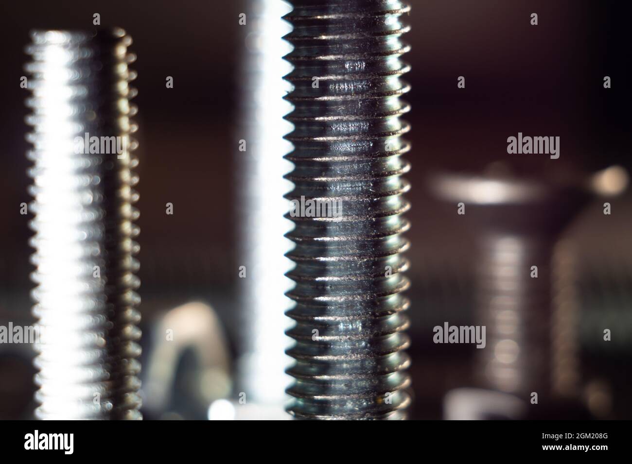 Closeup of the details of the bolts Stock Photo - Alamy