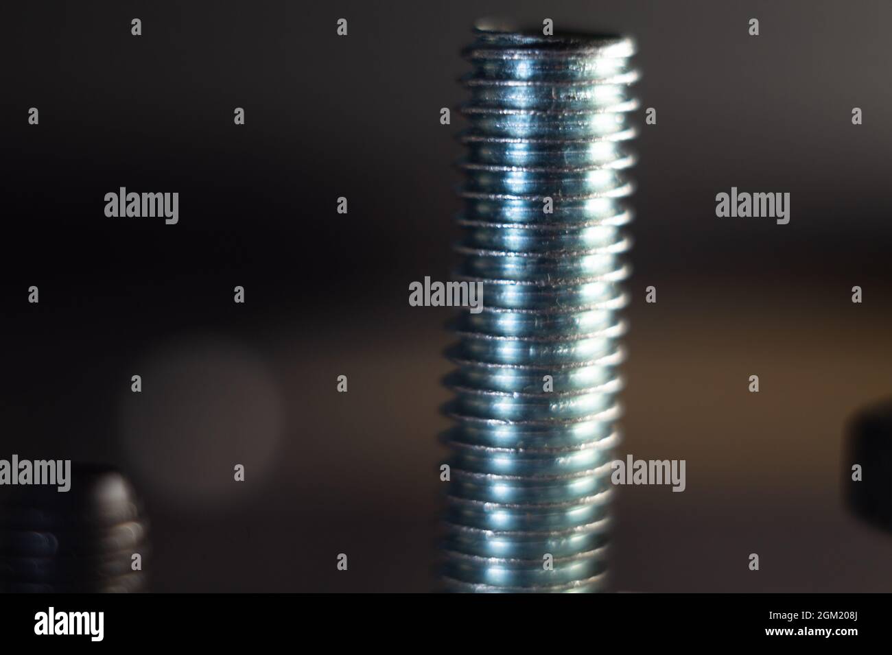 Closeup of the details of the bolt Stock Photo - Alamy