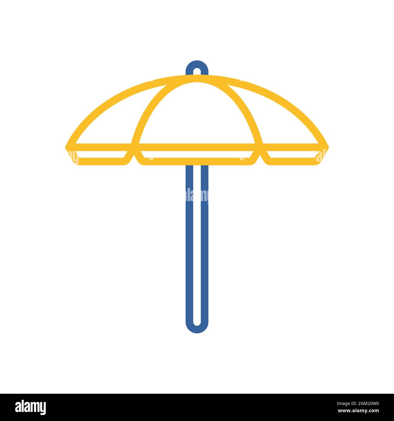 Beach parasol flat vector icon. Summer sign. Graph symbol for travel ...