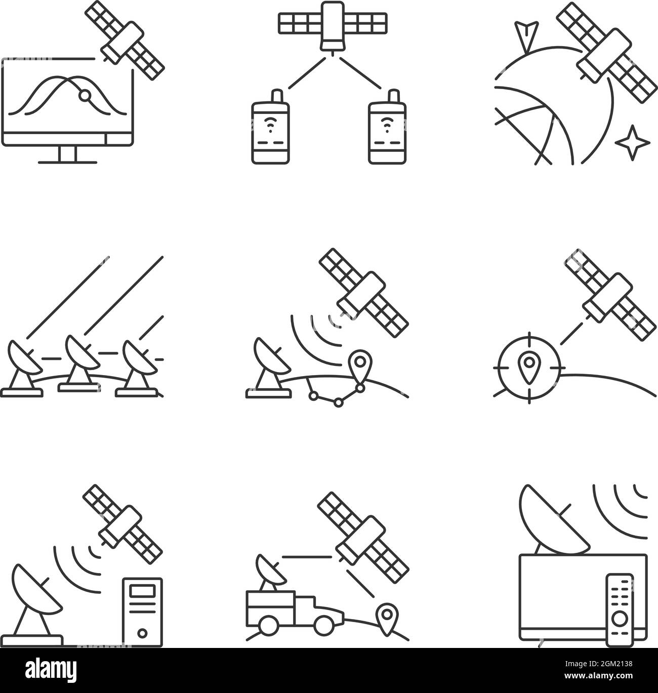 Artificial satellites linear icons set Stock Vector Image & Art - Alamy Artificial satellites linear icons set Stock Vector Image & Art - Alamy