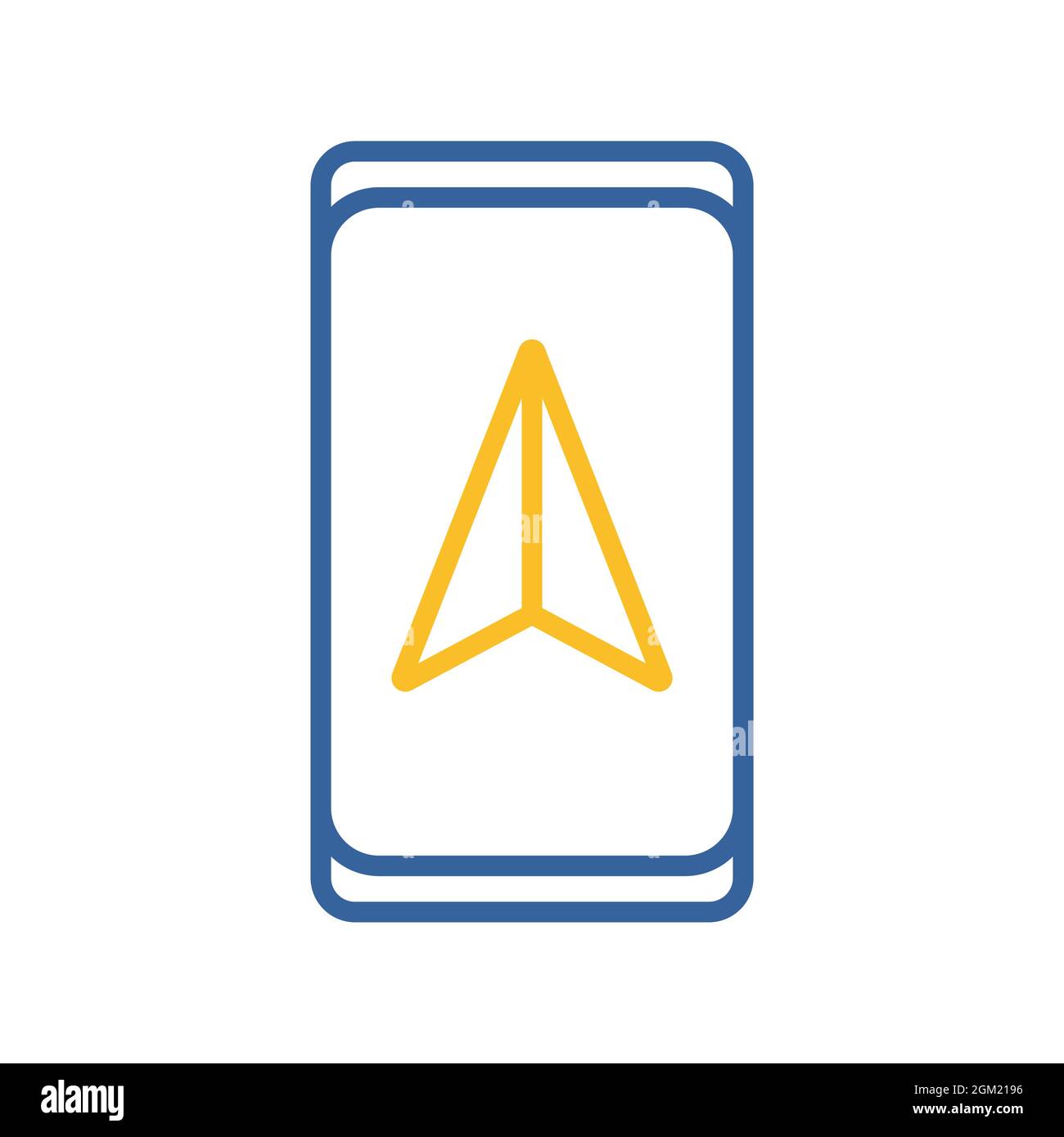 Smartphone with navigator vector icon. Navigation sign. Graph symbol ...