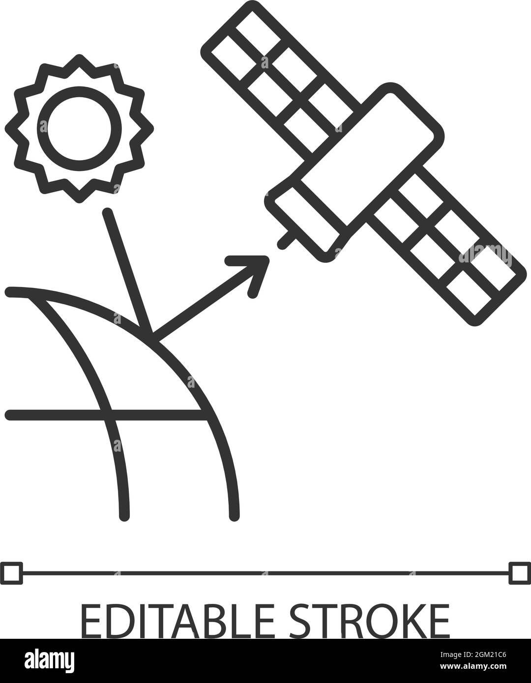 Remote sensing satellite linear icon Stock Vector Image & Art - Alamy