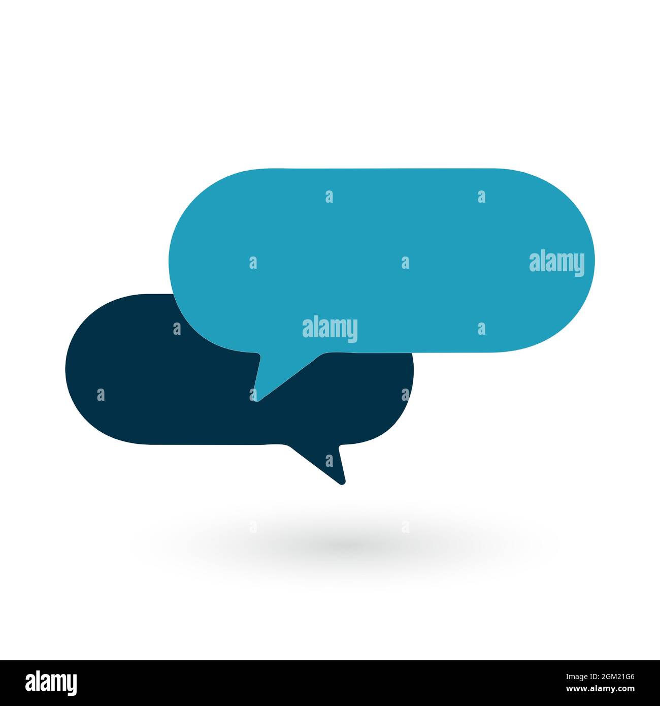 Chat icon vector design element. Blue talk bubble speech sign. Dialogue ...