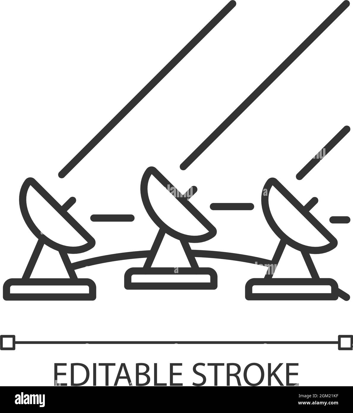 Ground Satellite system linear icon Stock Vector Image & Art - Alamy