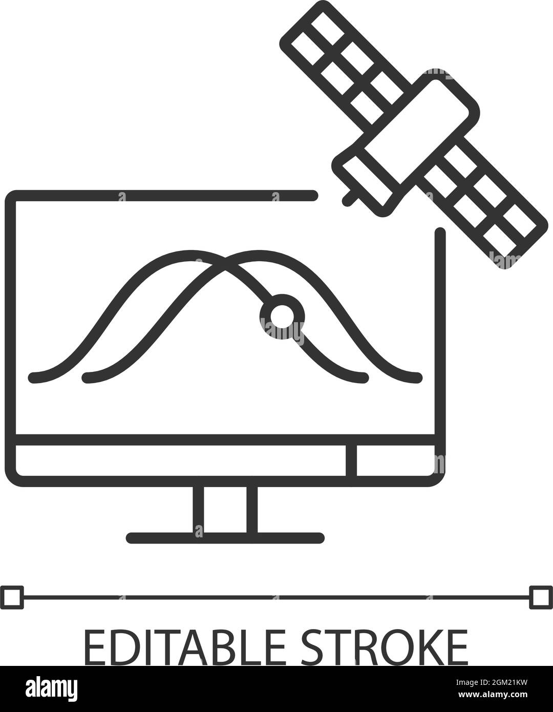 Satellite tracking linear icon Stock Vector Image & Art - Alamy