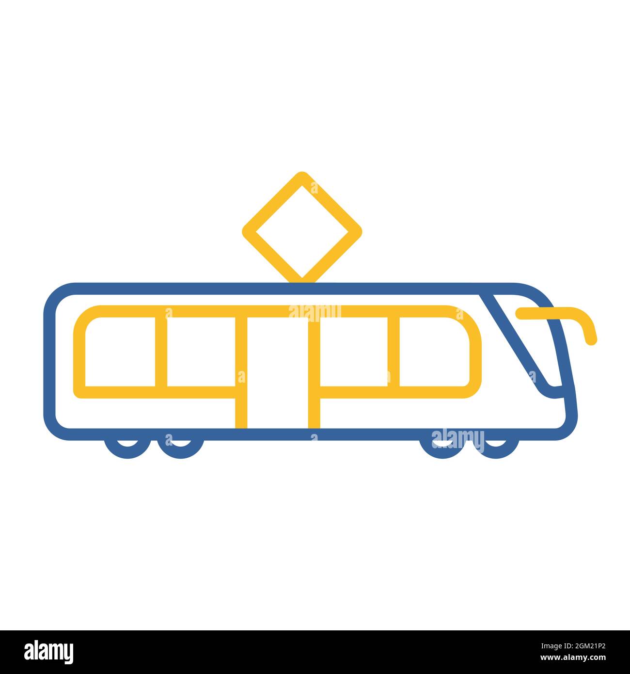 City tram flat vector icon. Graph symbol for travel and tourism web ...
