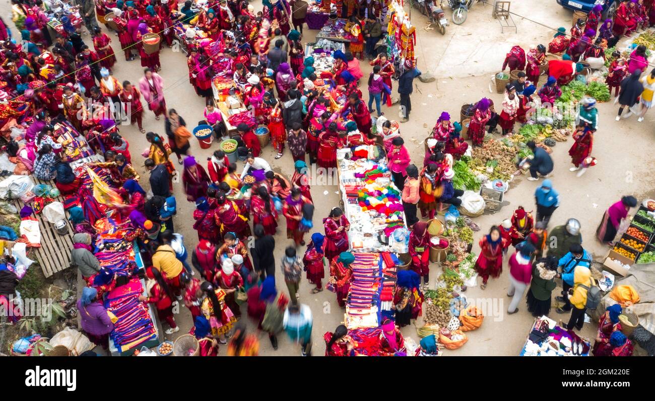 Tua Chua landscape in Dien Bien province northern Vietnam Stock Photo ...
