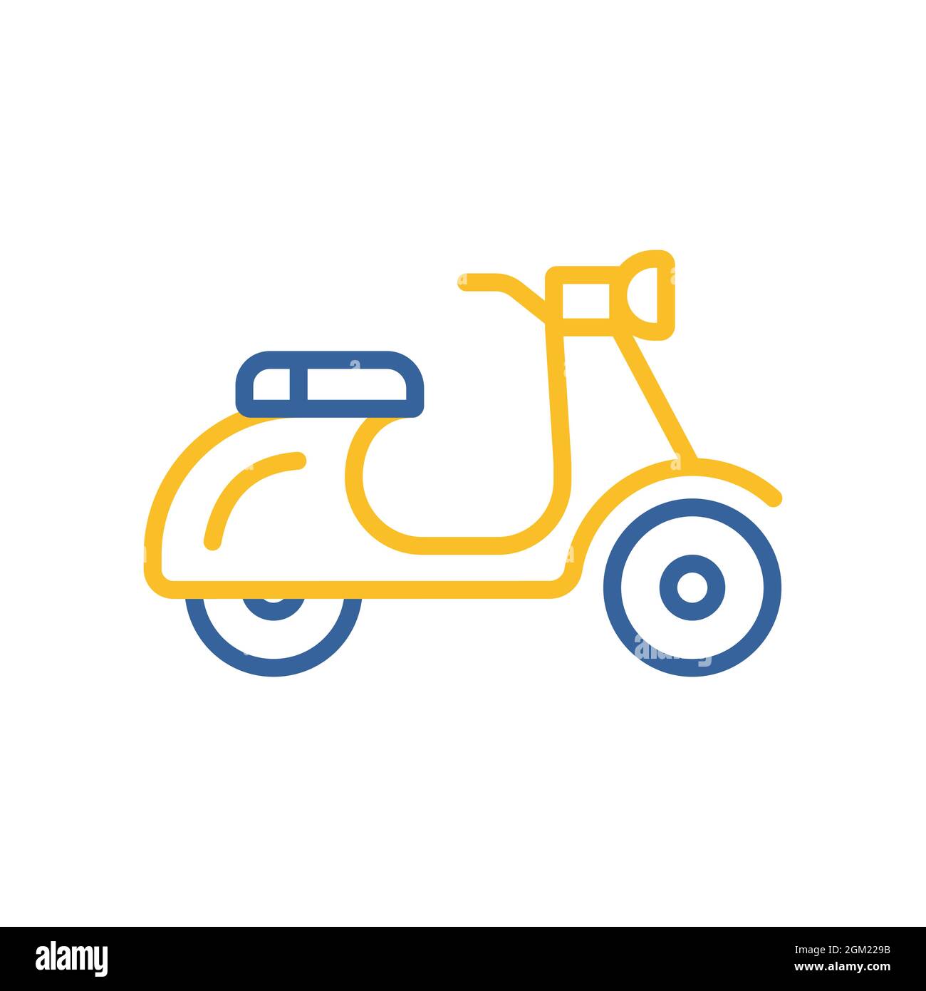 Scooter moped flat vector icon. Graph symbol for travel and tourism web ...