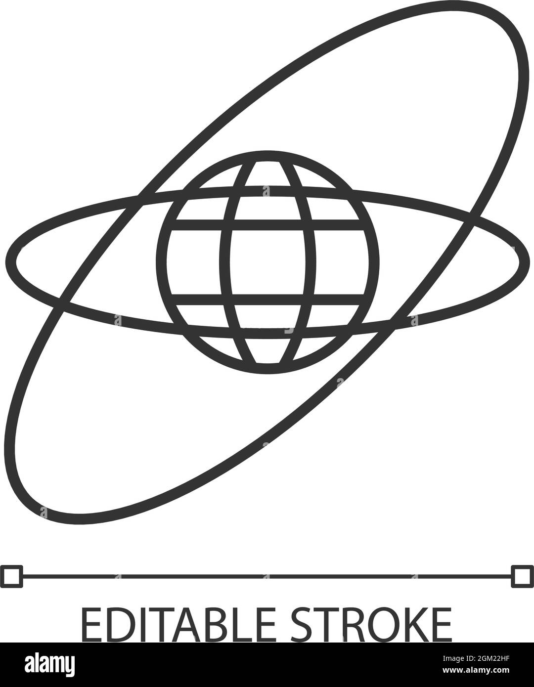 Satellite orbits, trajectories linear icon Stock Vector Image & Art - Alamy