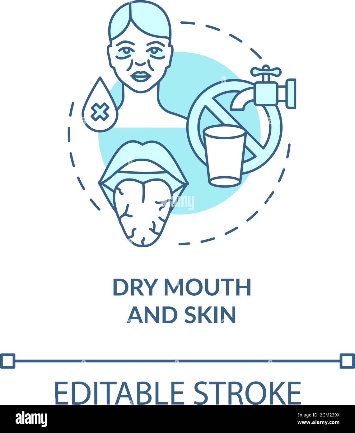 Face dry skin icon Cut Out Stock Images & Pictures - Alamy