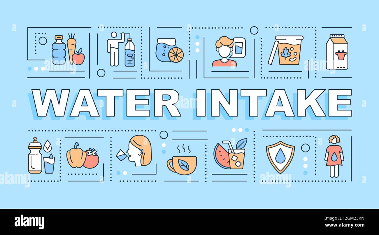 Water Intake Word Concepts Banner Stock Vector Image Art Alamy Water Intake Word Concepts Banner Stock Vector Image Art Alamy