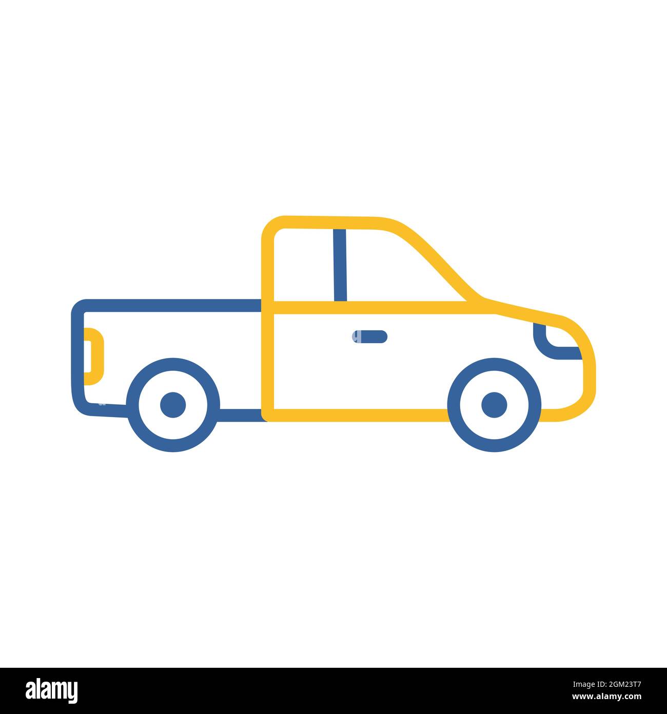 Pickup car flat vector icon. Graph symbol for travel and tourism web ...