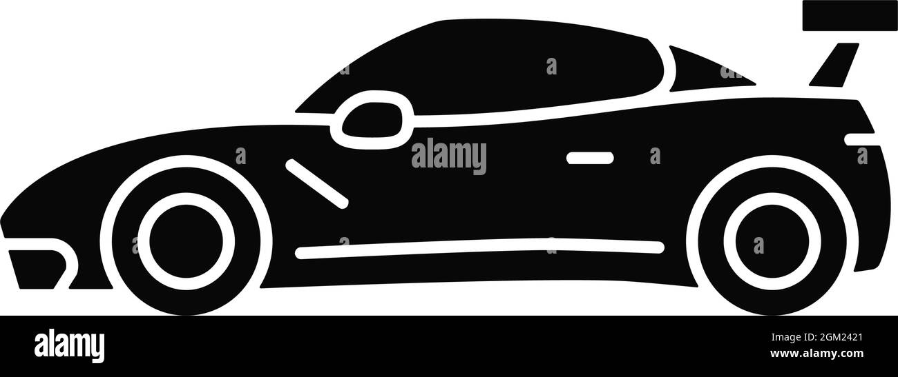 Silhouette classic sports car Cut Out Stock Images & Pictures - Alamy