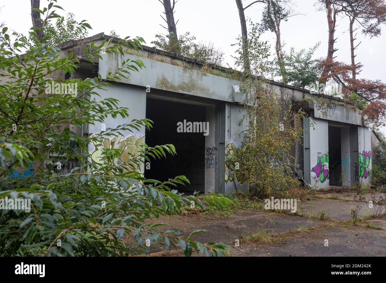 Abandoned NATO German ammunition bunkers used during the cold war in ...