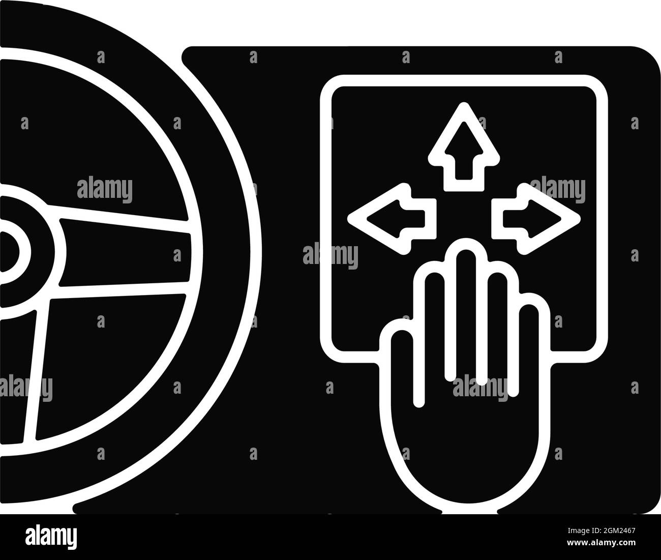 Gesture control technology black glyph icon Stock Vector Image & Art ...