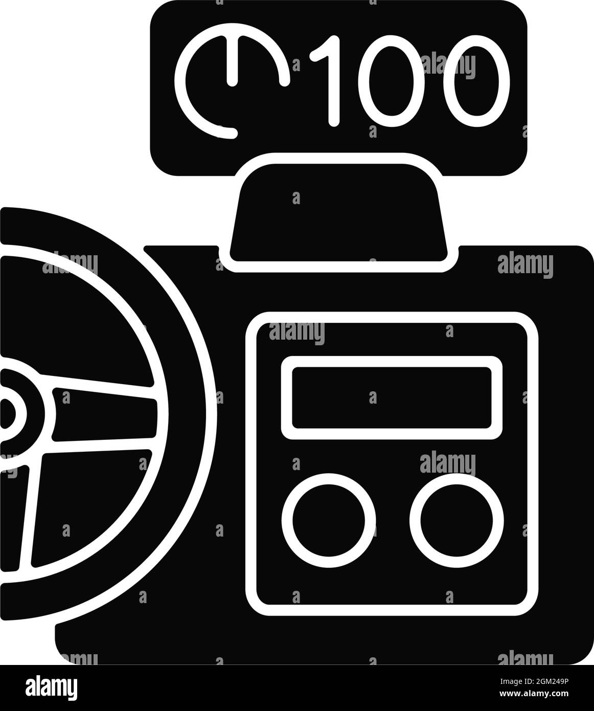 In-car head up display black glyph icon Stock Vector Image & Art - Alamy