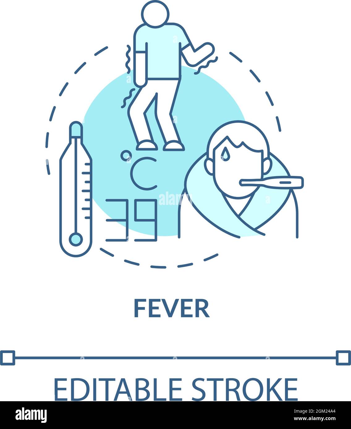 Fever blue concept icon Stock Vector Image & Art - Alamy